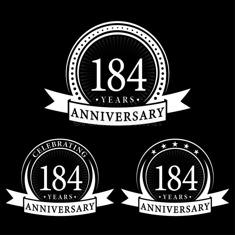 184 Years Anniversary Celebration Logotype. 184th Anniversary Logo ...
