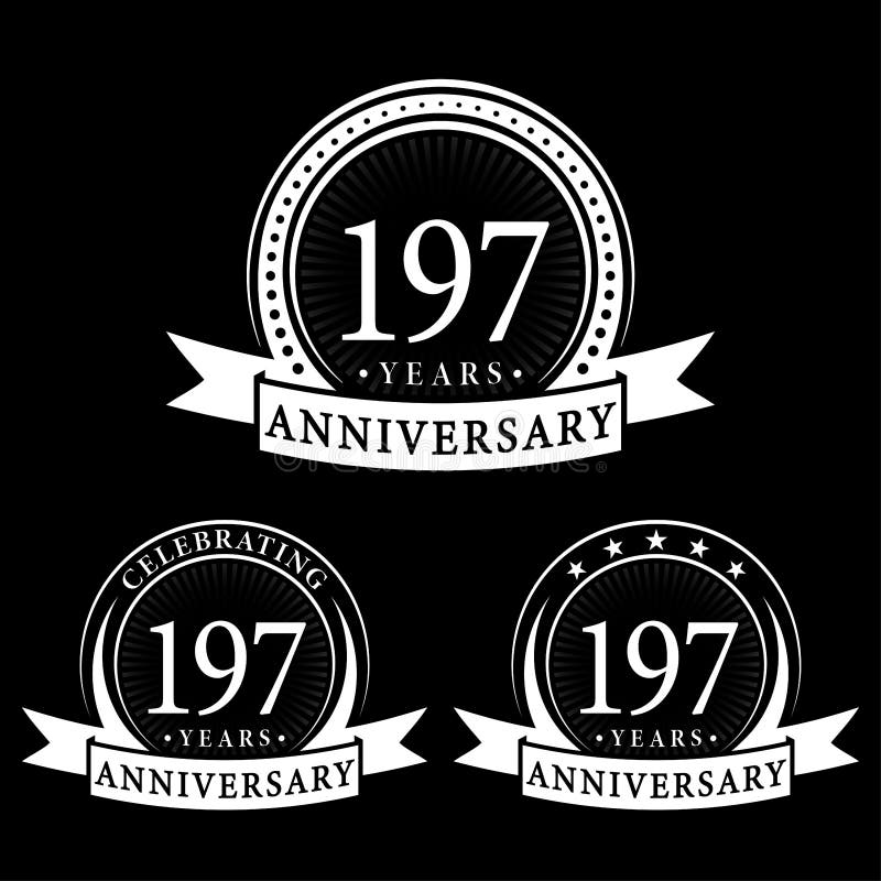 197 Years Anniversary Celebration Logotype. 197th Anniversary Logo ...
