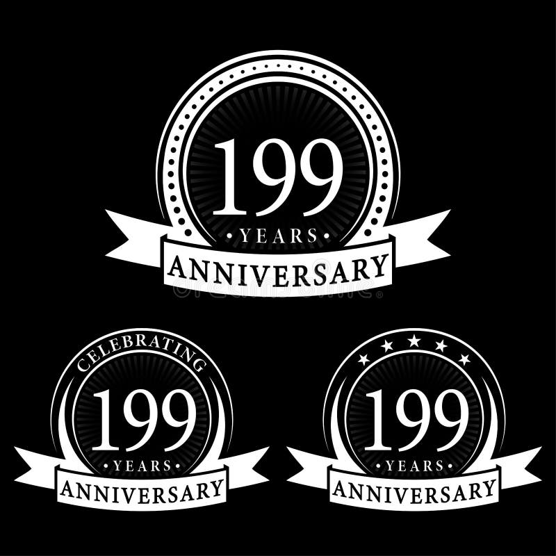 199 Years Anniversary Celebration Logotype. 199th Anniversary Logo ...