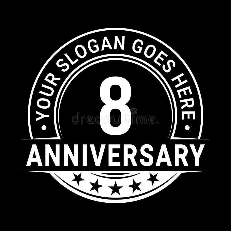8 Years Anniversary. 8th Anniversary Logo Design Template. Vector and ...