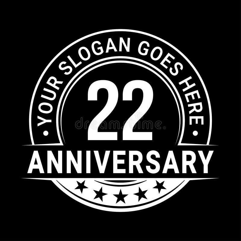 22 Years Anniversary. 22nd Anniversary Logo Design Template. Vector and ...