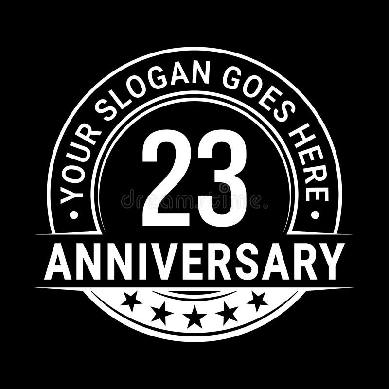 23 Years Anniversary. 23rd Anniversary Logo Design Template. Vector and ...