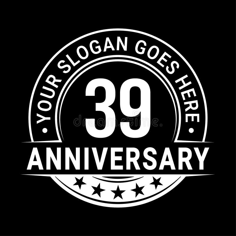 39 Years Anniversary. 39th Anniversary Logo Design Template. Vector and ...