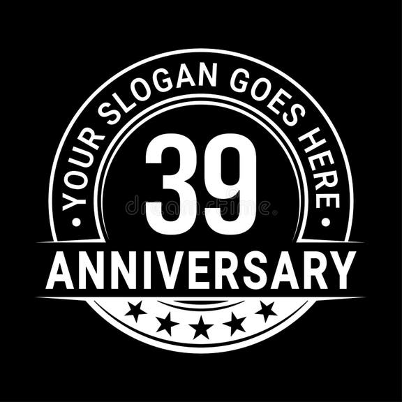 39 Years Anniversary. 39th Anniversary Logo Design Template. Vector and ...
