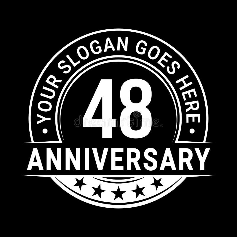 48 Years Anniversary. 48th Anniversary Logo Design Template. Vector and ...