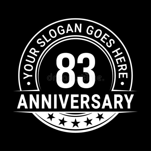 83 Years Anniversary. 83rd Anniversary Logo Design Template. Vector and ...