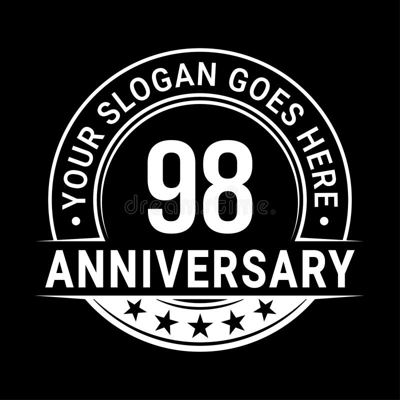 98 Years Anniversary. 98th Anniversary Logo Design Template. Vector and ...