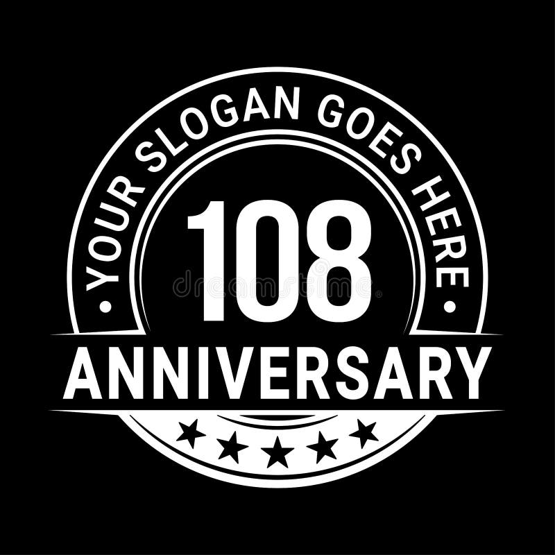 108 Years Anniversary. 108th Anniversary Logo Design Template. Vector ...