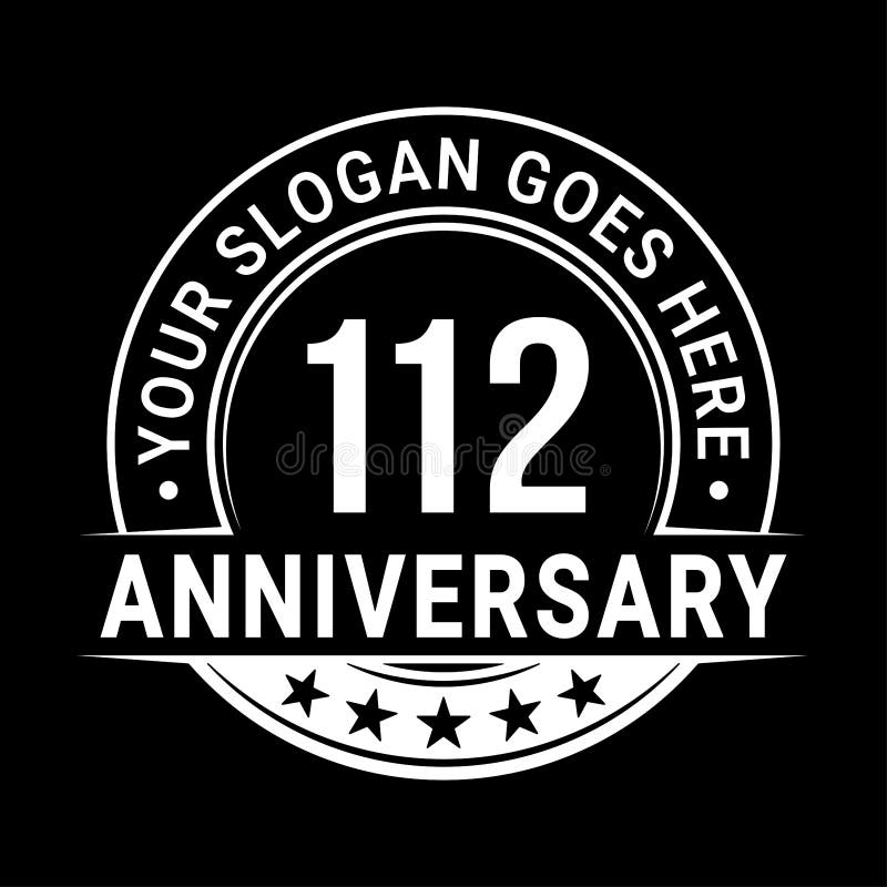 112 Years Anniversary. 112th Anniversary Logo Design Template. Vector ...