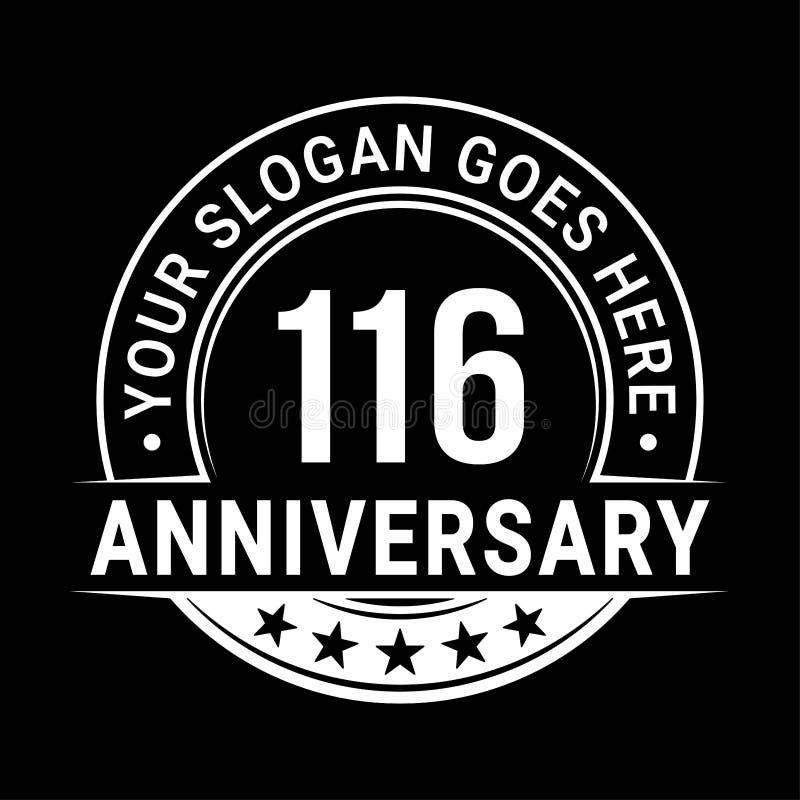 116 Years Anniversary. 116th Anniversary Logo Design Template. Vector ...