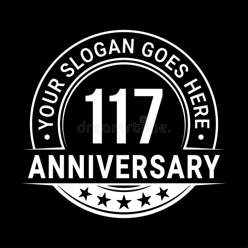 117 Years Anniversary. 117th Anniversary Logo Design Template. Vector ...