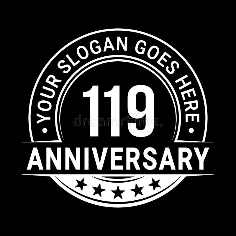 119 Years Anniversary. 119th Anniversary Logo Design Template. Vector ...
