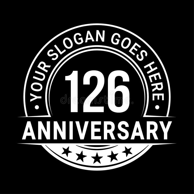 126 Years Anniversary. 126th Anniversary Logo Design Template. Vector ...
