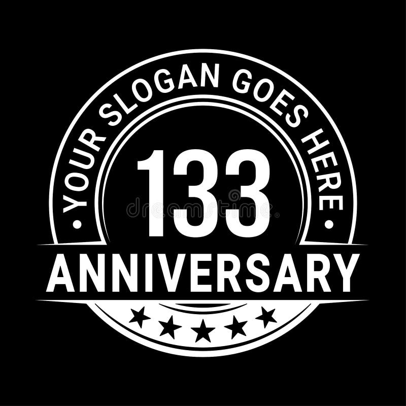 133 Years Anniversary. 133rd Anniversary Logo Design Template. Vector ...
