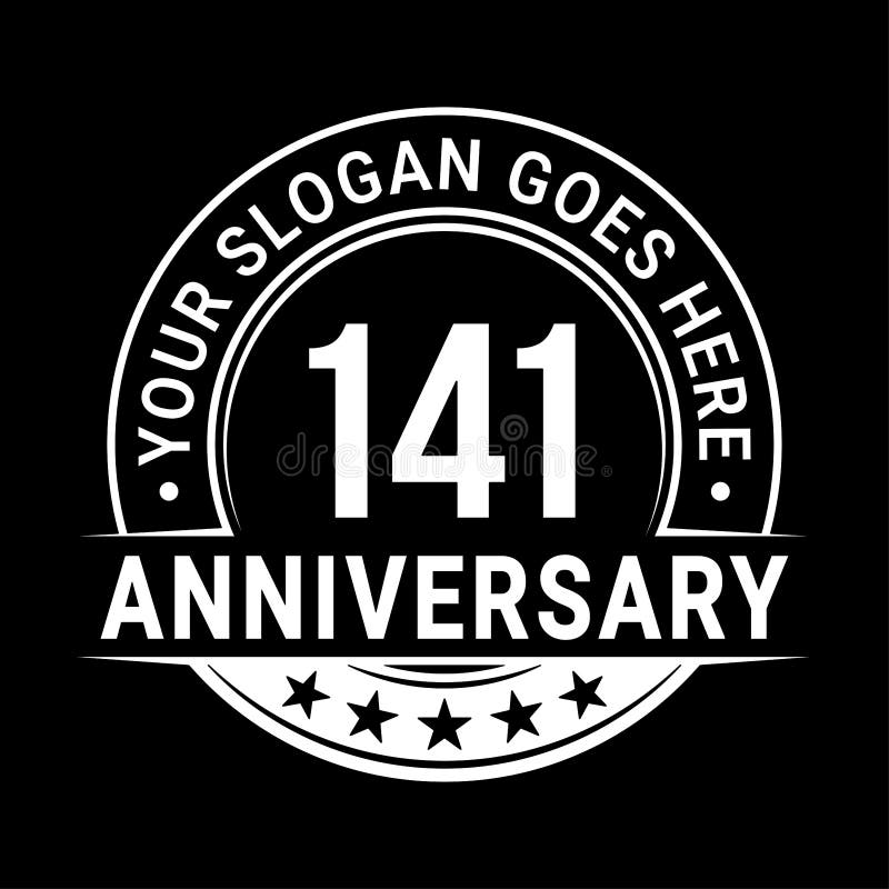 141 Years Anniversary. 141st Anniversary Logo Design Template. Vector ...