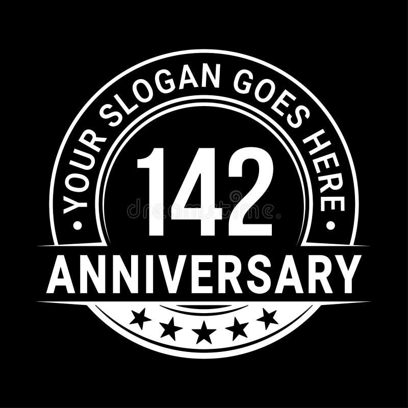 142 Years Anniversary. 142nd Anniversary Logo Design Template. Vector ...