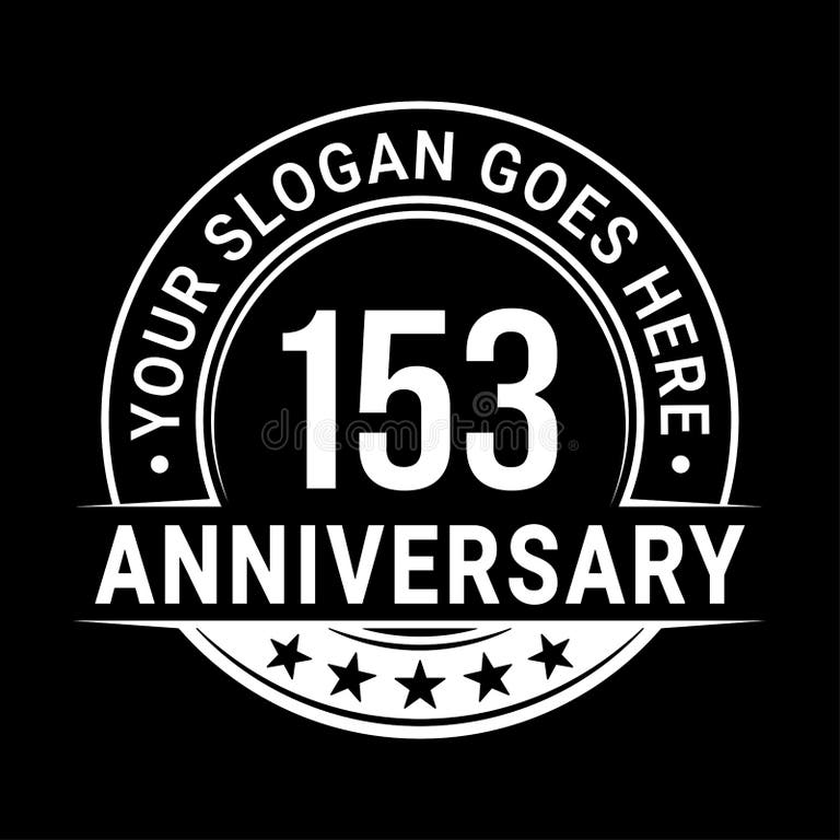 153 Years Anniversary. 153rd Anniversary Logo Design Template. Vector ...