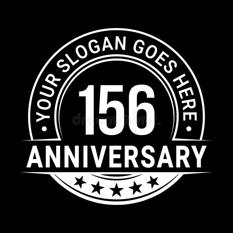 156 Years Anniversary. 156th Anniversary Logo Design Template. Vector ...