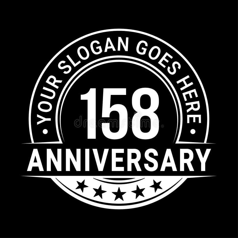 158 Years Anniversary. 158th Anniversary Logo Design Template. Vector ...