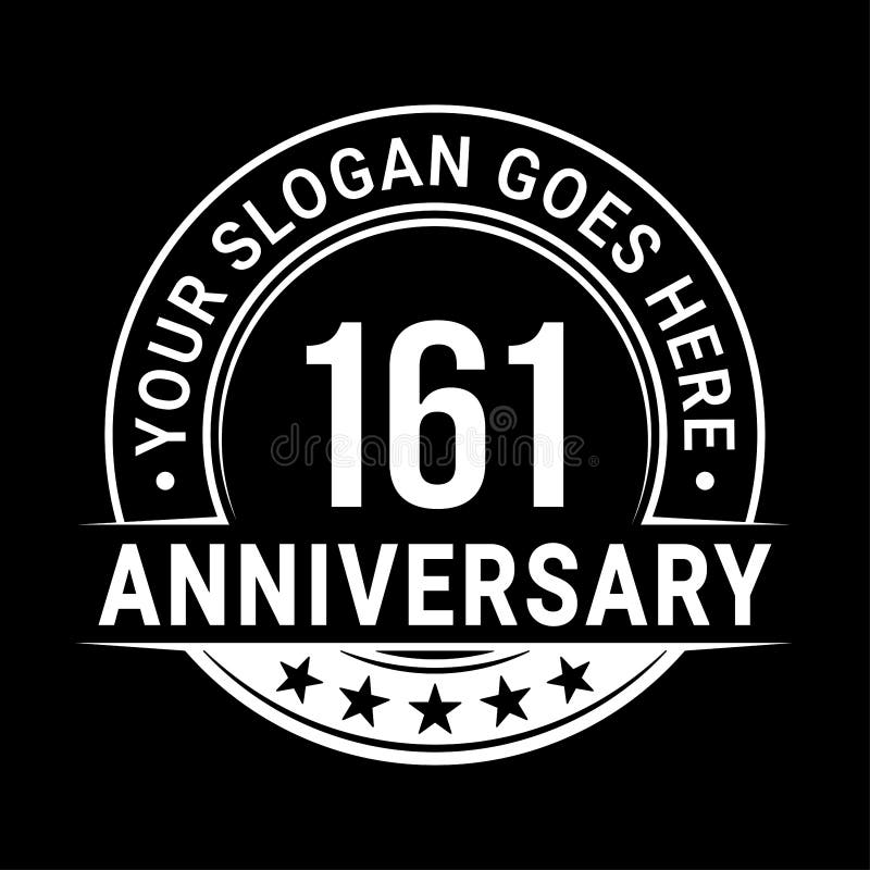 161 Years Anniversary. 161st Anniversary Logo Design Template. Vector ...