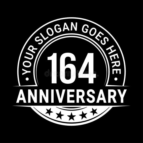 164 Years Anniversary. 164th Anniversary Logo Design Template. Vector ...