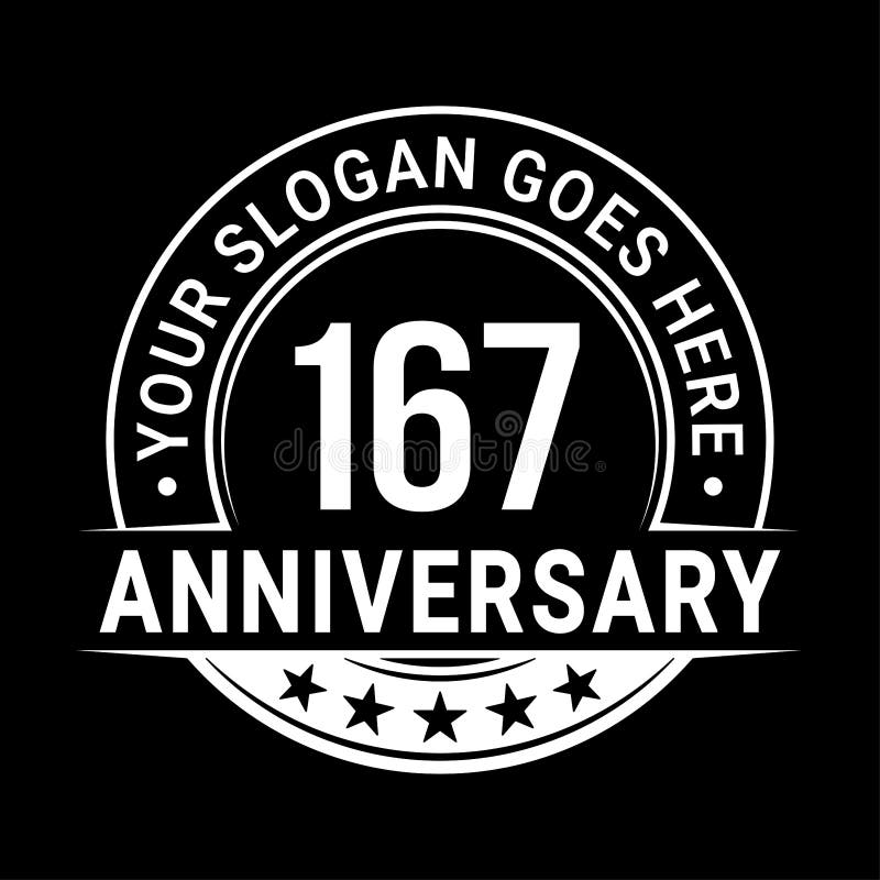 167 Years Anniversary. 167th Anniversary Logo Design Template. Vector ...
