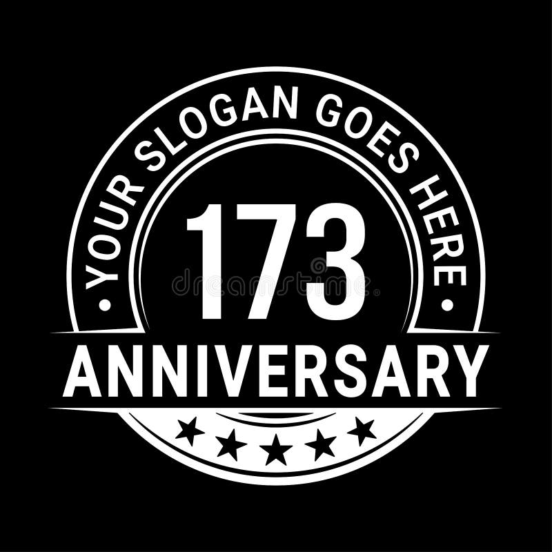 173 Years Anniversary. 173rd Anniversary Logo Design Template. Vector ...
