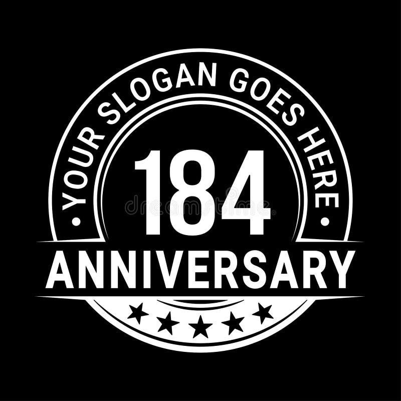 184 Years Anniversary. 184th Anniversary Logo Design Template. Vector ...