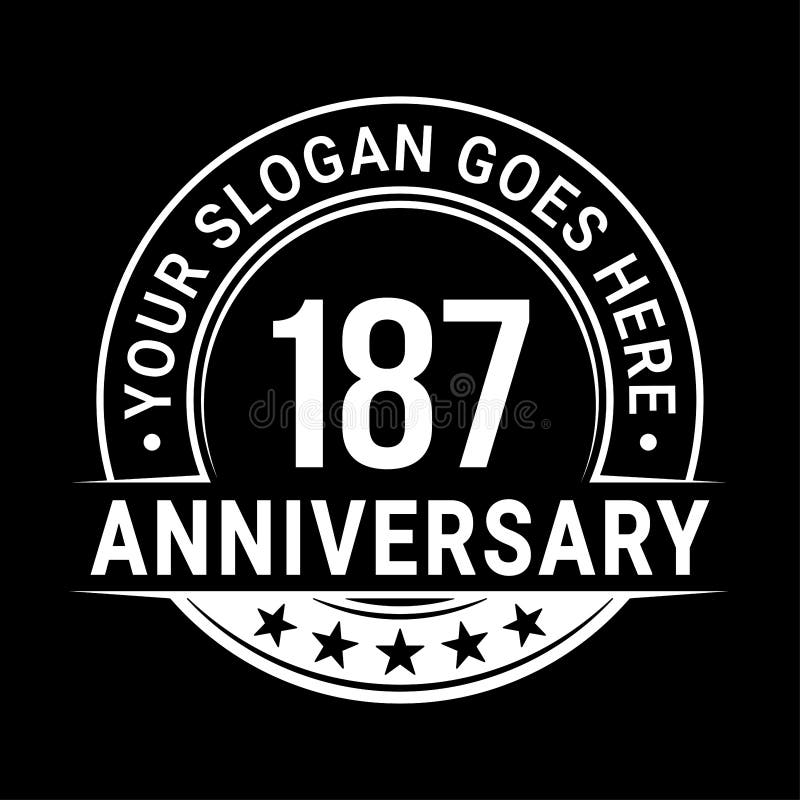 187 Years Anniversary. 187th Anniversary Logo Design Template. Vector ...
