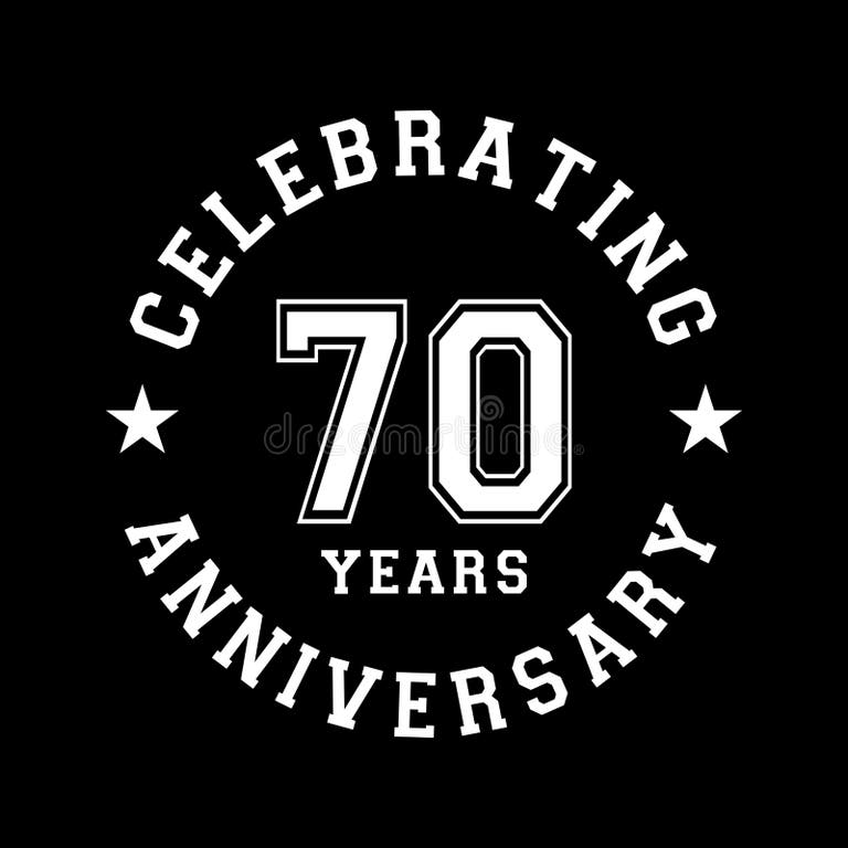 70 Years Anniversary Celebration Design Template. 70th Vector and ...