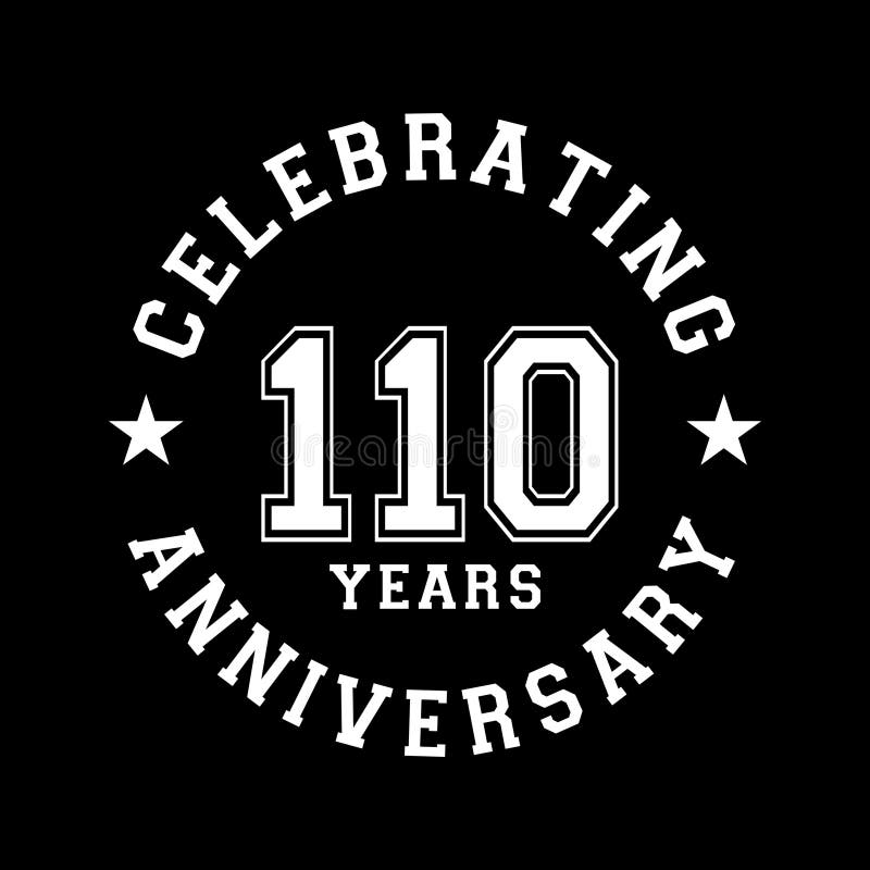 110 Years Anniversary Celebration Design Template. 110th Vector and ...