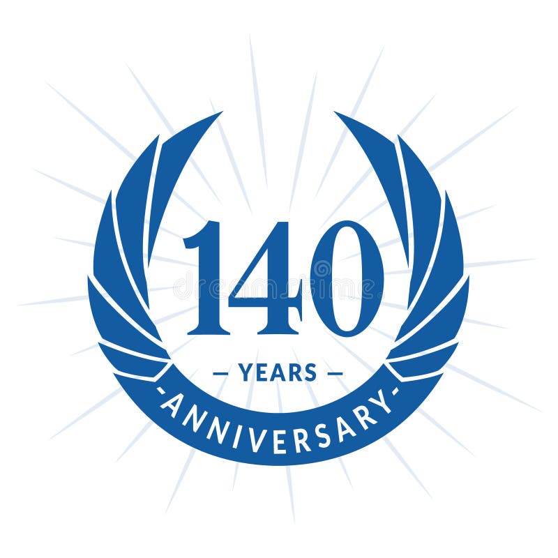 140 Years Anniversary Design Template. Elegant Anniversary Logo Design ...