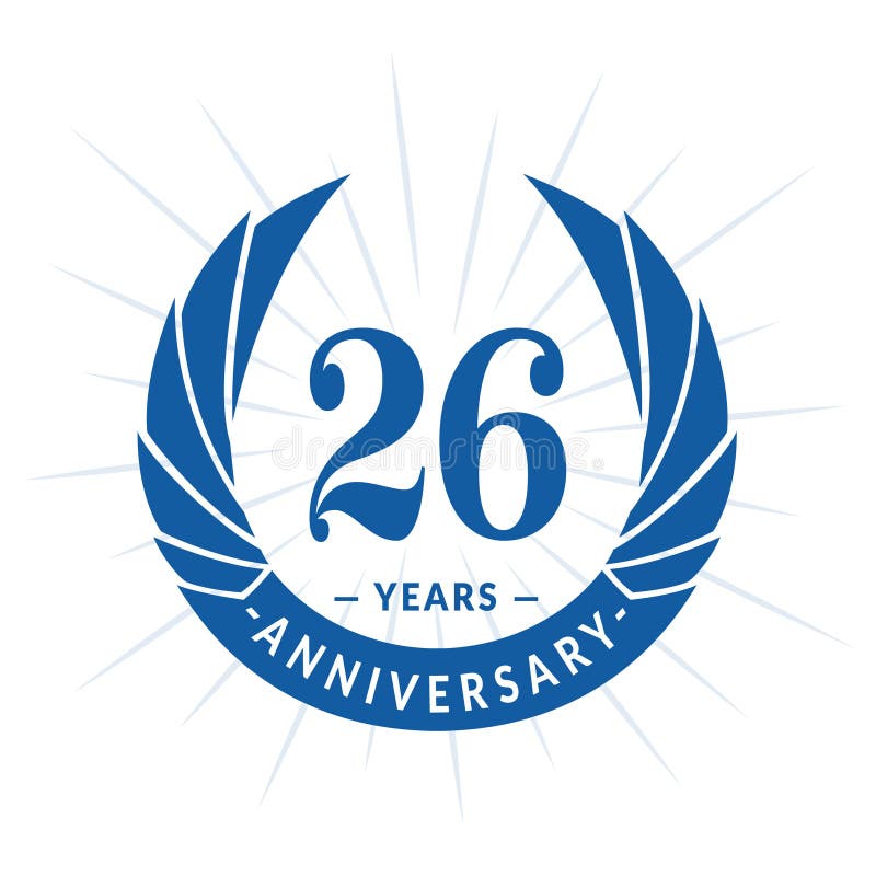 26 Years Anniversary Design Template. Elegant Anniversary Logo Design ...