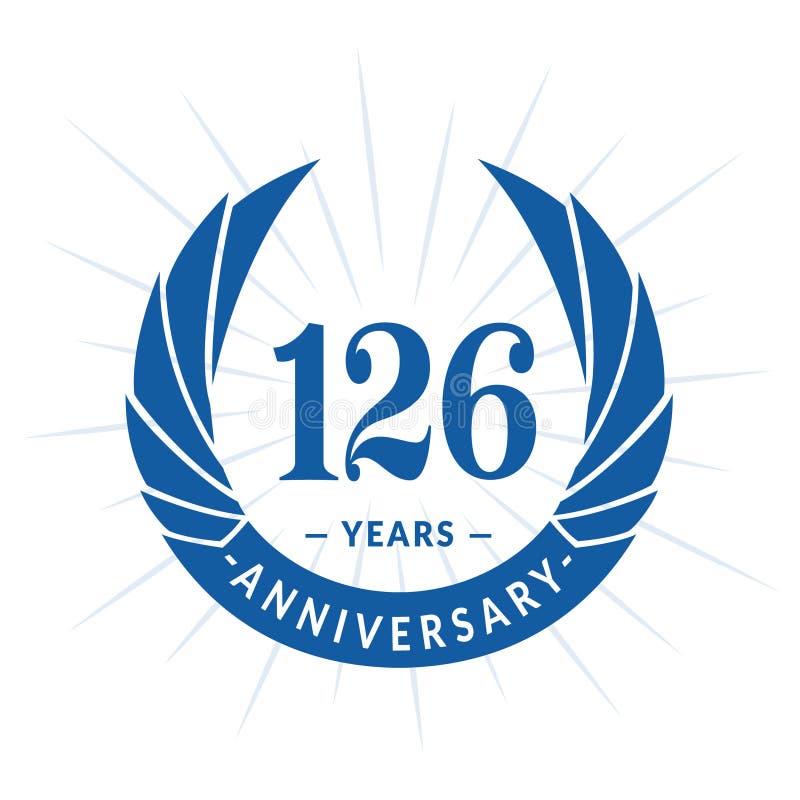 126 Years Anniversary Design Template. Elegant Anniversary Logo Design ...