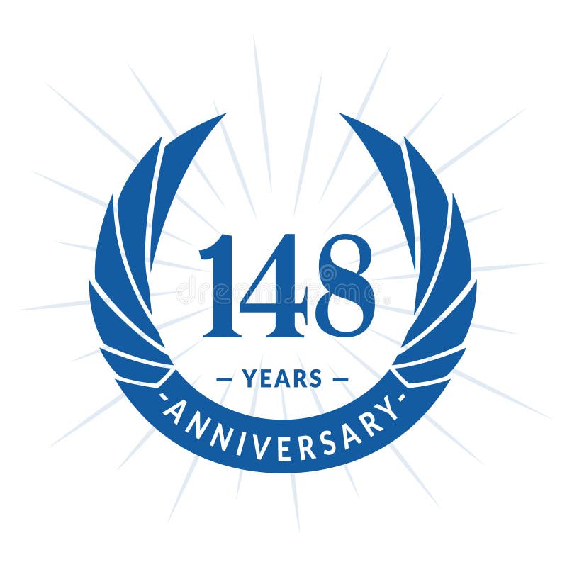 148 Years Anniversary Design Template. Elegant Anniversary Logo Design ...