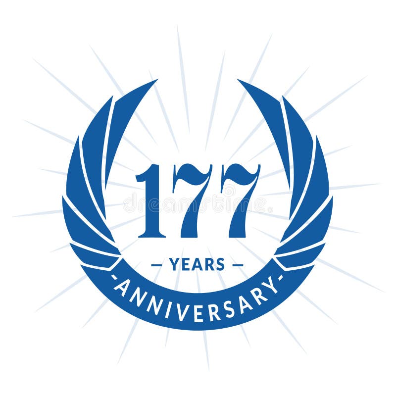 177 Years Anniversary Design Template. Elegant Anniversary Logo Design ...