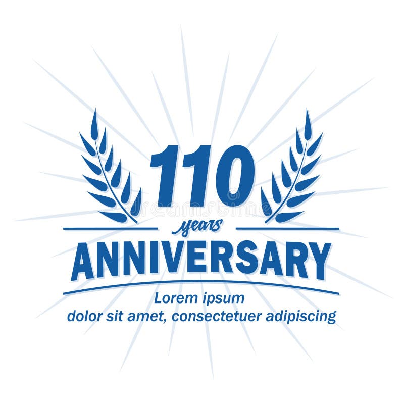 110 Th Anniversary Design Template. 110th Years Vector and Illustration ...