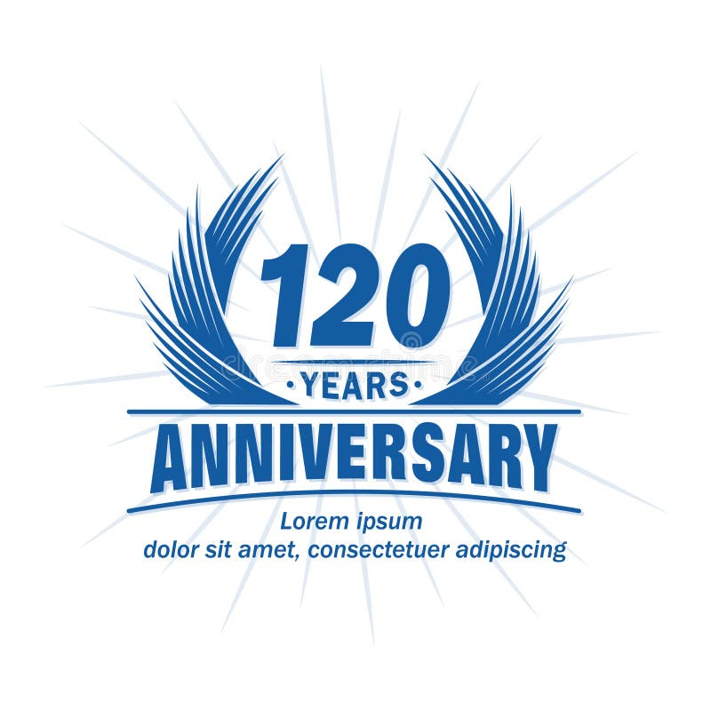 120 Years Anniversary. Elegant Anniversary Design. 120th Years Logo ...