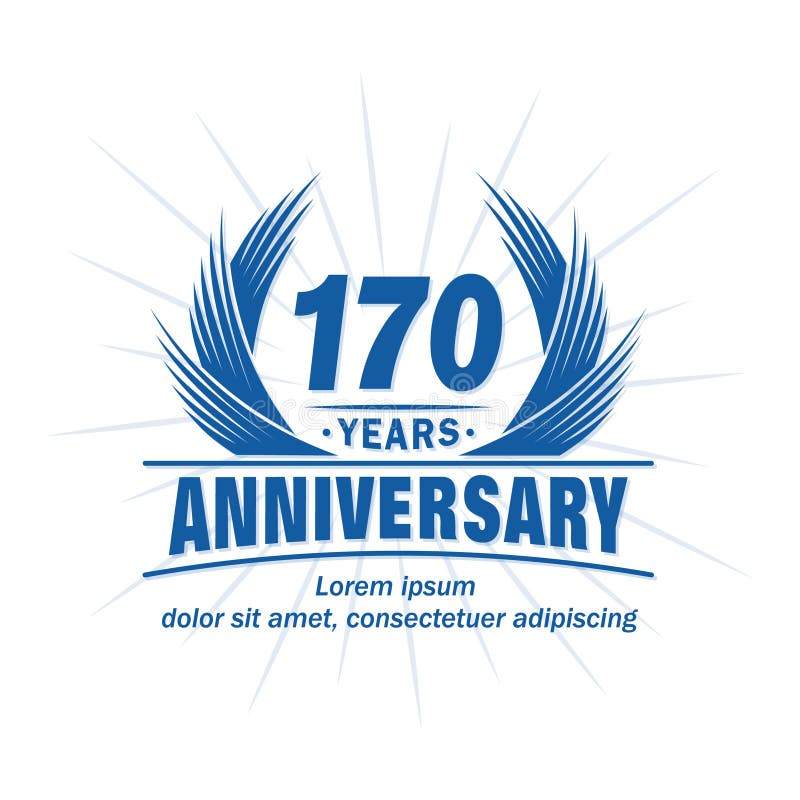 170 Years Anniversary. Elegant Anniversary Design. 170th Years Logo ...