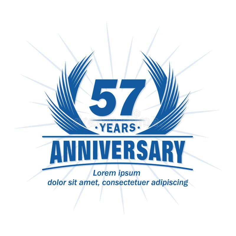 57 Years Anniversary. Elegant Anniversary Design. 57th Years Logo ...