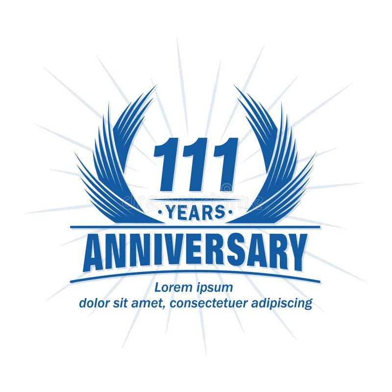 111 Years Anniversary. Elegant Anniversary Design. 111st Years Logo ...