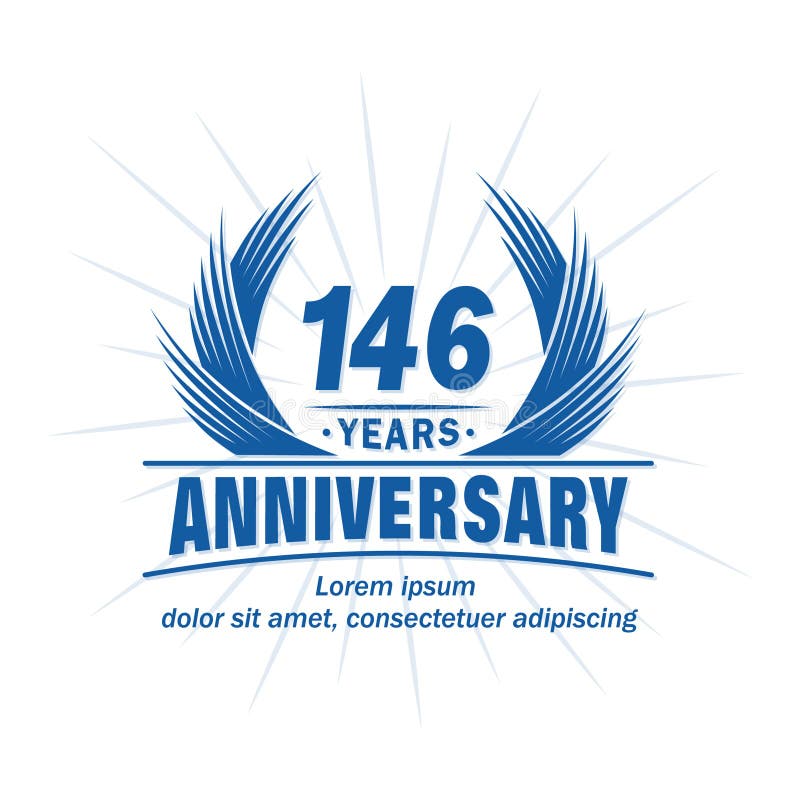146 Years Anniversary. Elegant Anniversary Design. 146th Years Logo ...