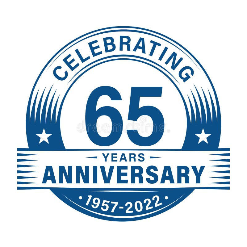 65 Years Anniversary Celebration Design Template. 65th Logo Vector ...