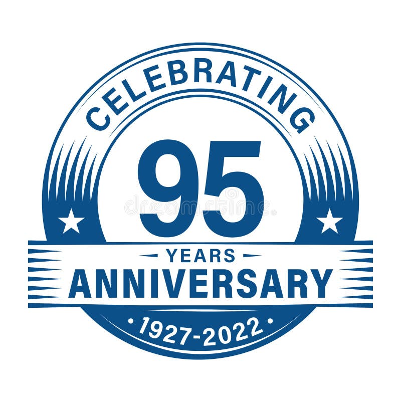 95 Years Anniversary Celebration Design Template. 95th Logo Vector ...