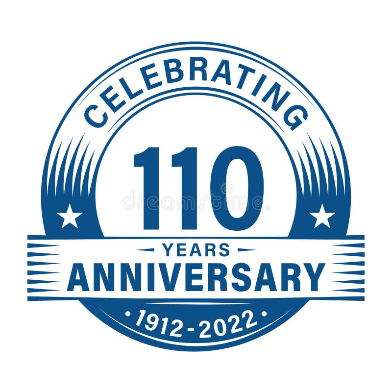 110 Years Anniversary Celebration Design Template. 110th Logo Vector ...