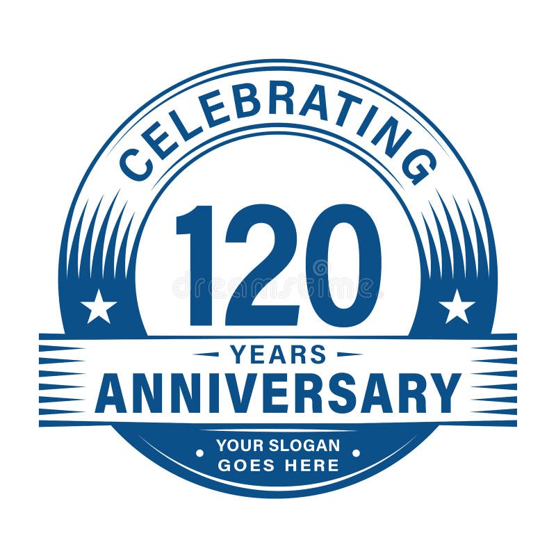 120 Years Anniversary Celebration Design Template. 120th Logo Vector ...