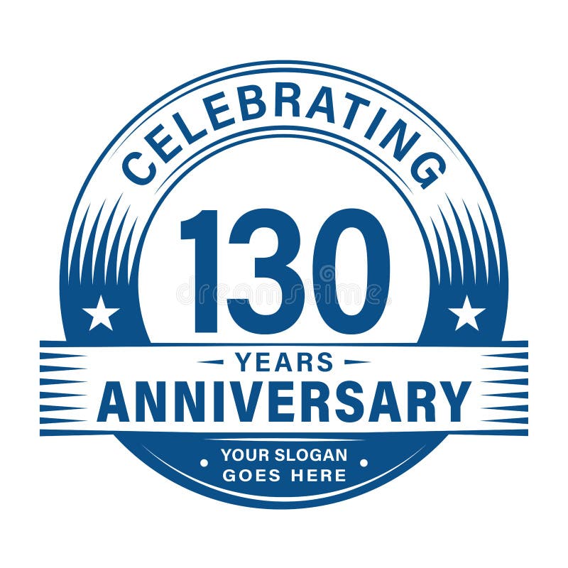 130 Years Anniversary Celebration Design Template. 130th Logo Vector ...