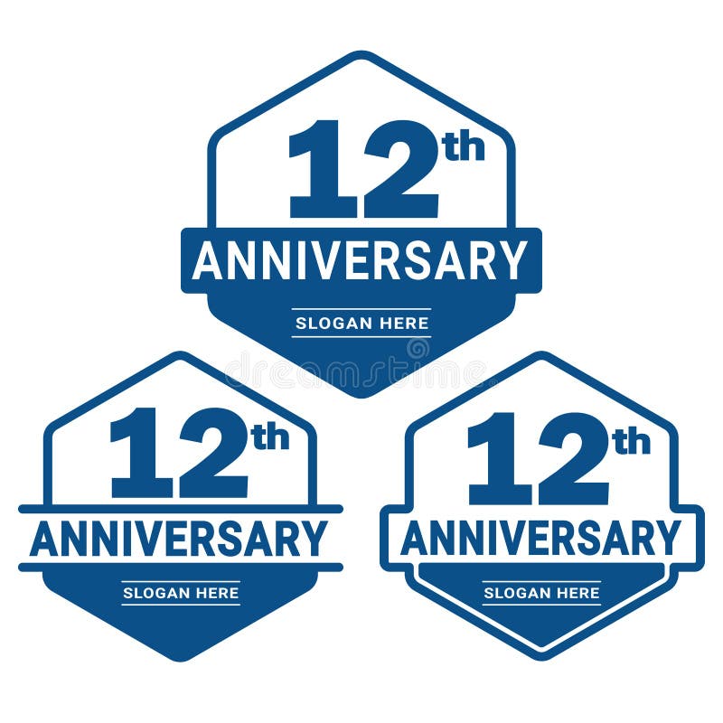 12 Years Anniversary Celebration Logotype. 12th Anniversary Logo ...