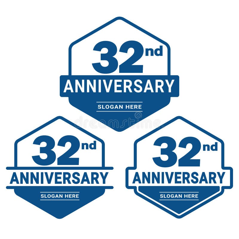 32 Years Anniversary Celebration Logotype. 32nd Anniversary Logo ...