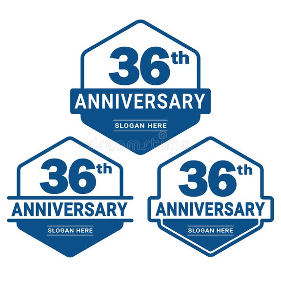 36 Years Anniversary Celebration Logotype. 36th Anniversary Logo ...